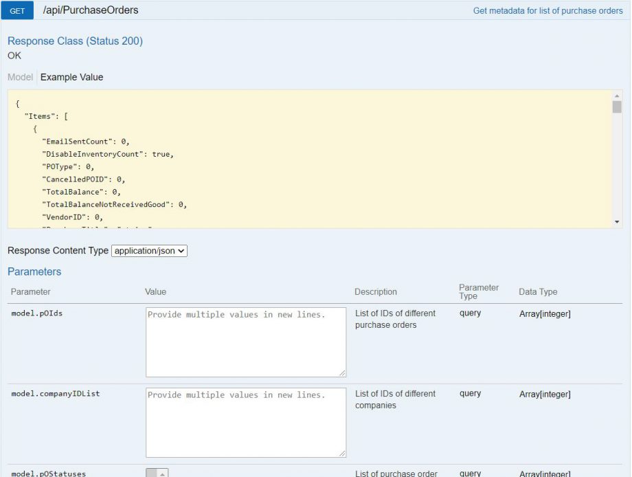 Get All Purchase Orders - Sellercloud API Docs