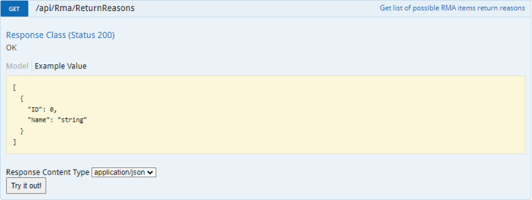 Get RMA Items Return Reasons List - Sellercloud API Docs
