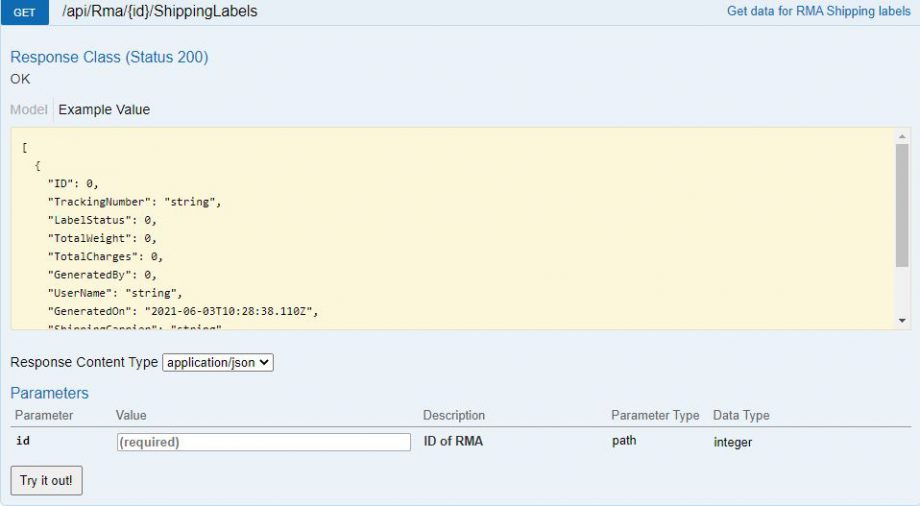 Get RMA Shipping Labels Data - Sellercloud API Docs
