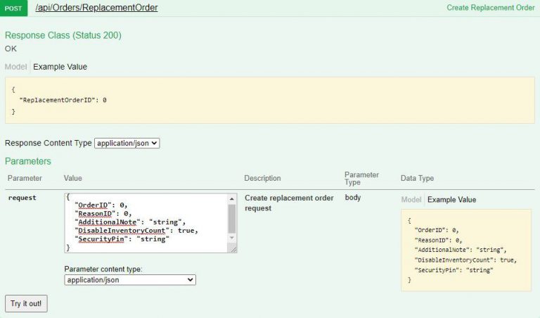 Create Replacement Order - Sellercloud API Docs