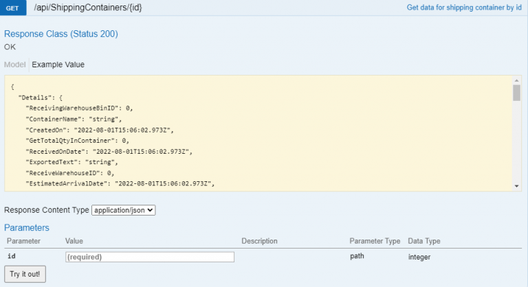 Get Shipping Container By ID - Sellercloud API Docs
