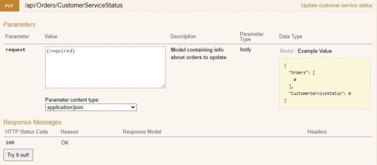 Update Customer Service Status - Sellercloud API Docs