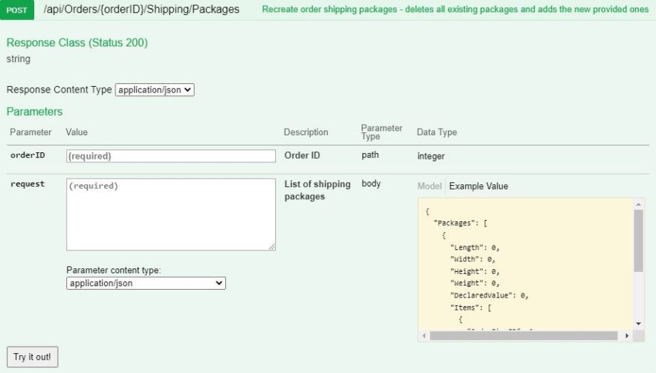 Create Shipping Packages - Sellercloud API Docs