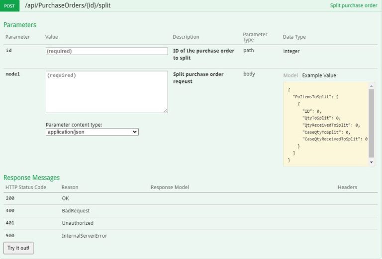 Split Purchase Order - Sellercloud API Docs