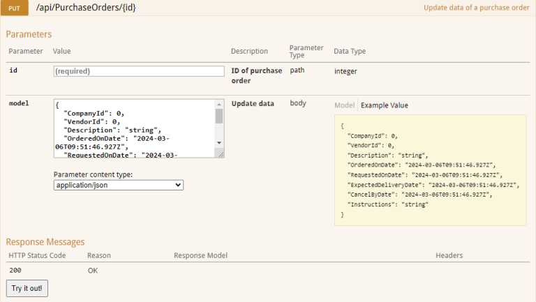 Update Purchase Order - Sellercloud API Docs