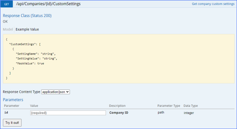 Get Custom Company Settings - Sellercloud API Docs